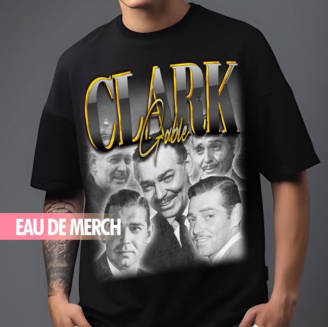 CLARK GABLE TEES / Clark Gable Vintage Shirt / Clark Gable 90s Tshirt ...
