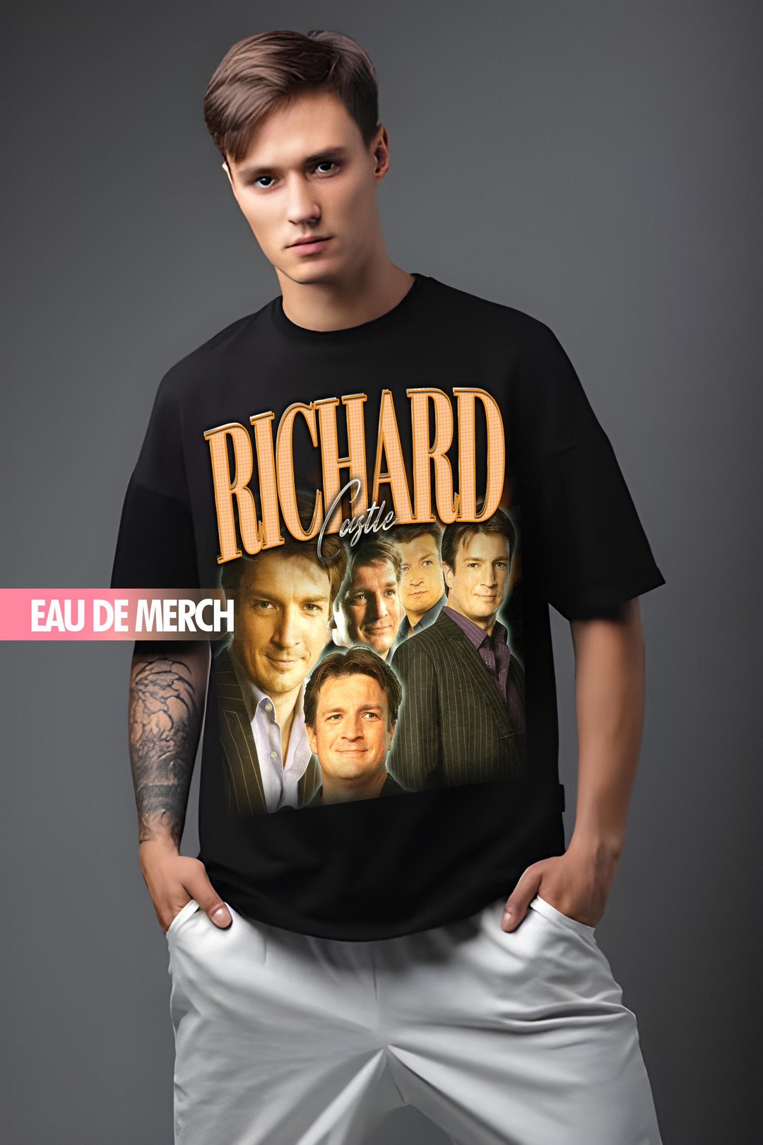 RICHARD CASTLE TEES / Richard Castle Vintage Shirt / Richard Castle 90s ...