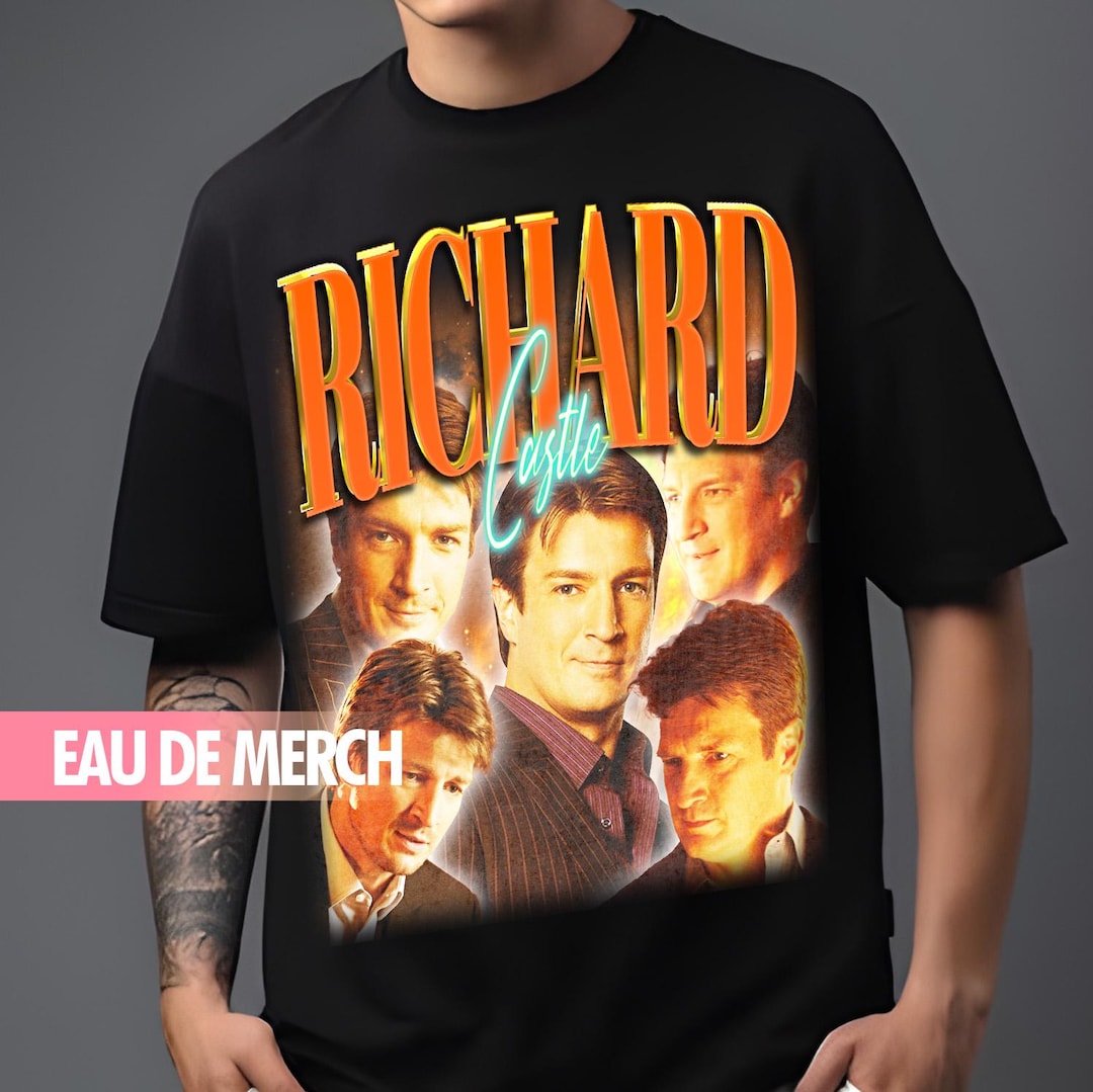 RICHARD CASTLE TEES / Richard Castle Vintage Shirt / Richard Castle 90s ...