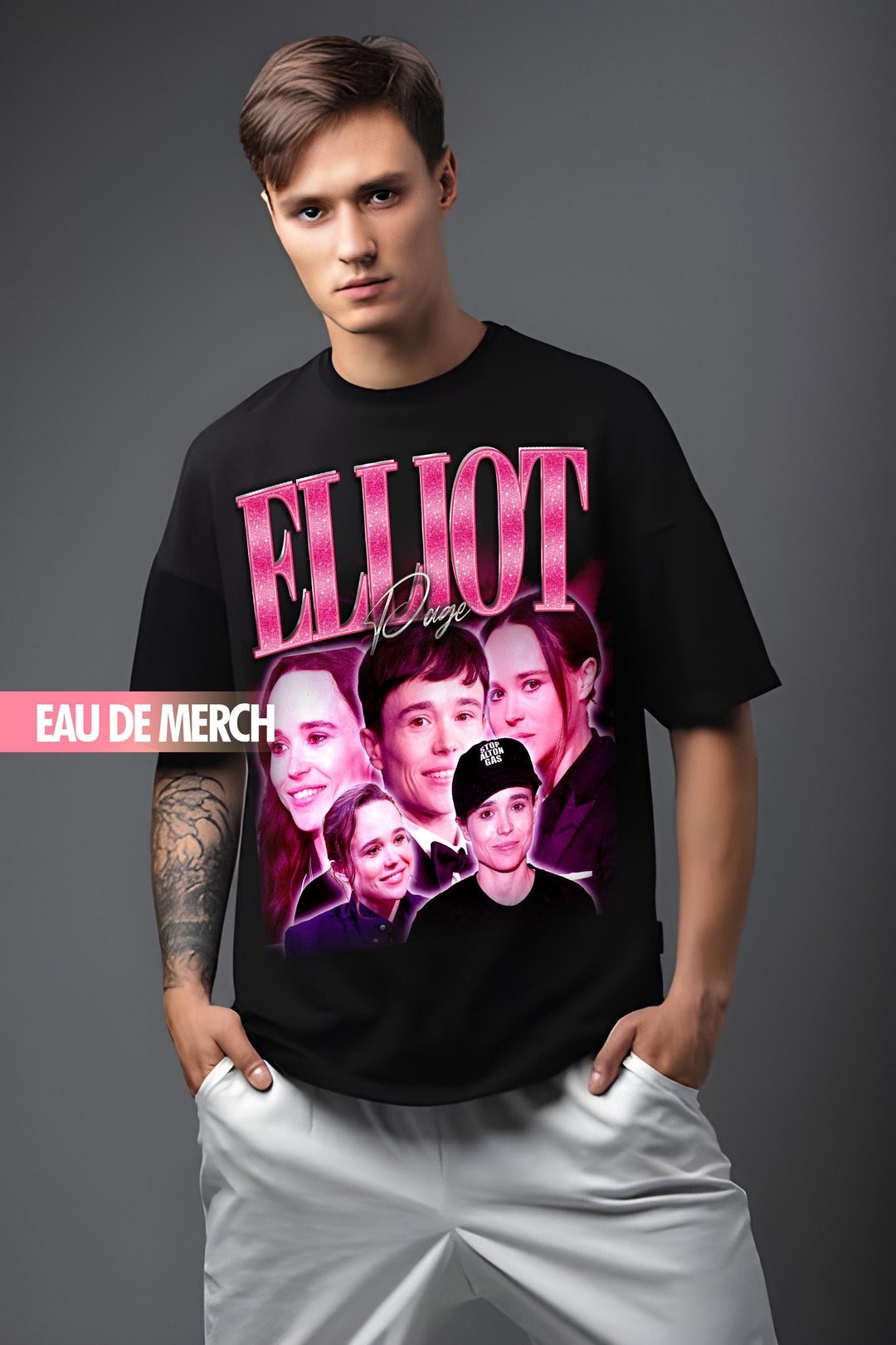 ELLIOT PAGE TEES / Elliot Page Vintage Shirt / Elliot Page 90s Tshirt ...
