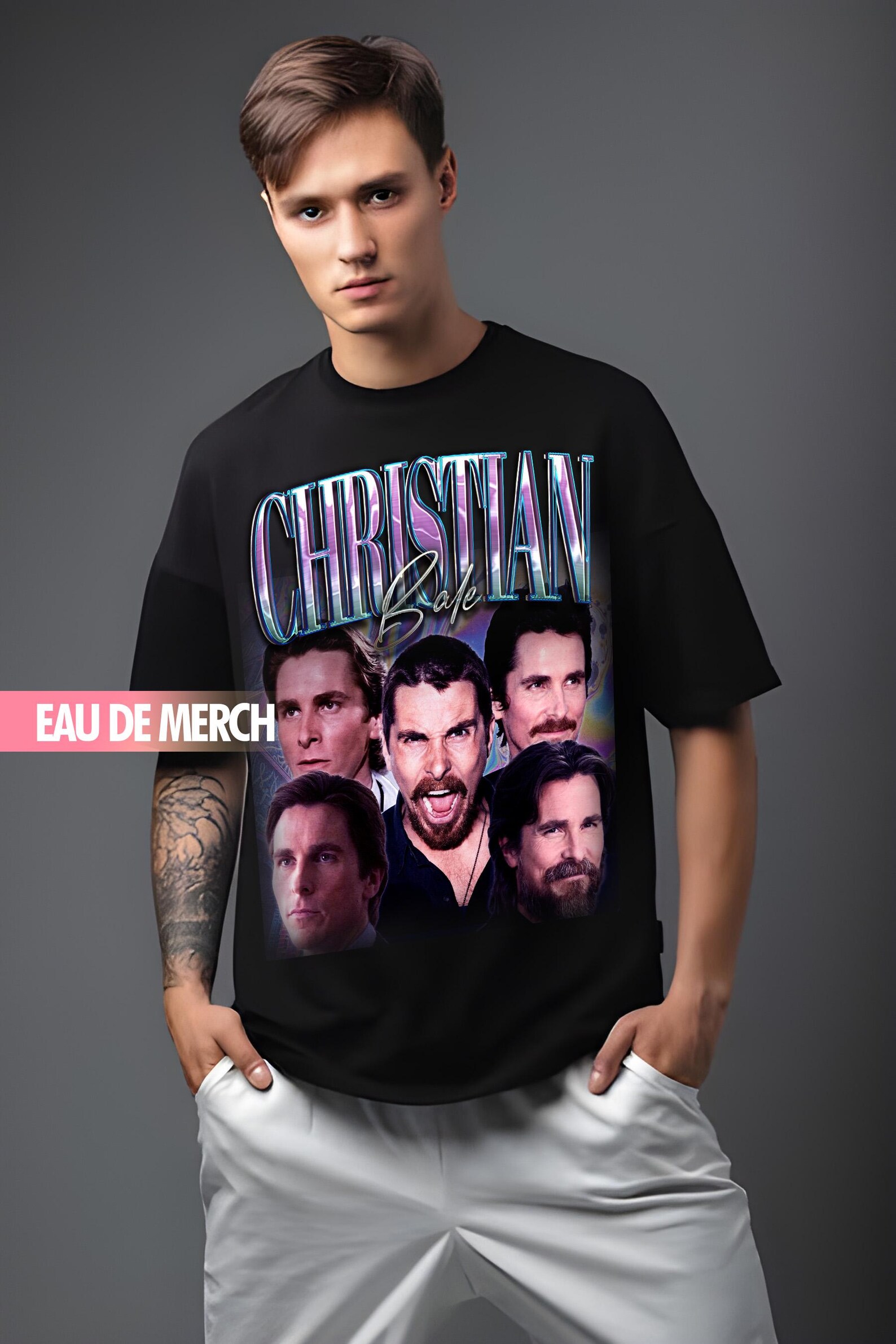 CHRISTIAN BALE TEES / Christian Bale Retro Shirt / Christian Bale 90s ...