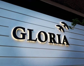 Custom Backlit Sign Laser Cut Sign Backlit Business Sign Metal Sign ...