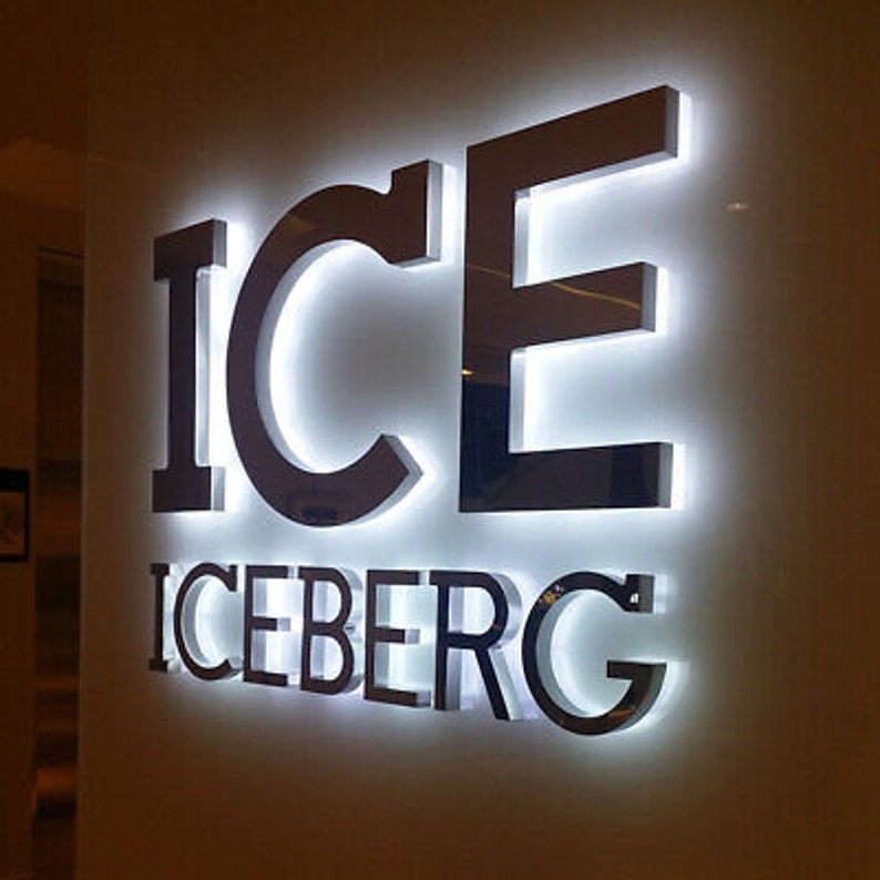 Custom Backlit Sign Laser Cut Sign Backlit Business Sign Metal Sign ...