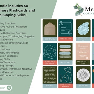 Mindfulness Activity Cards for Anxiety Coping Skills Flashcards for ...