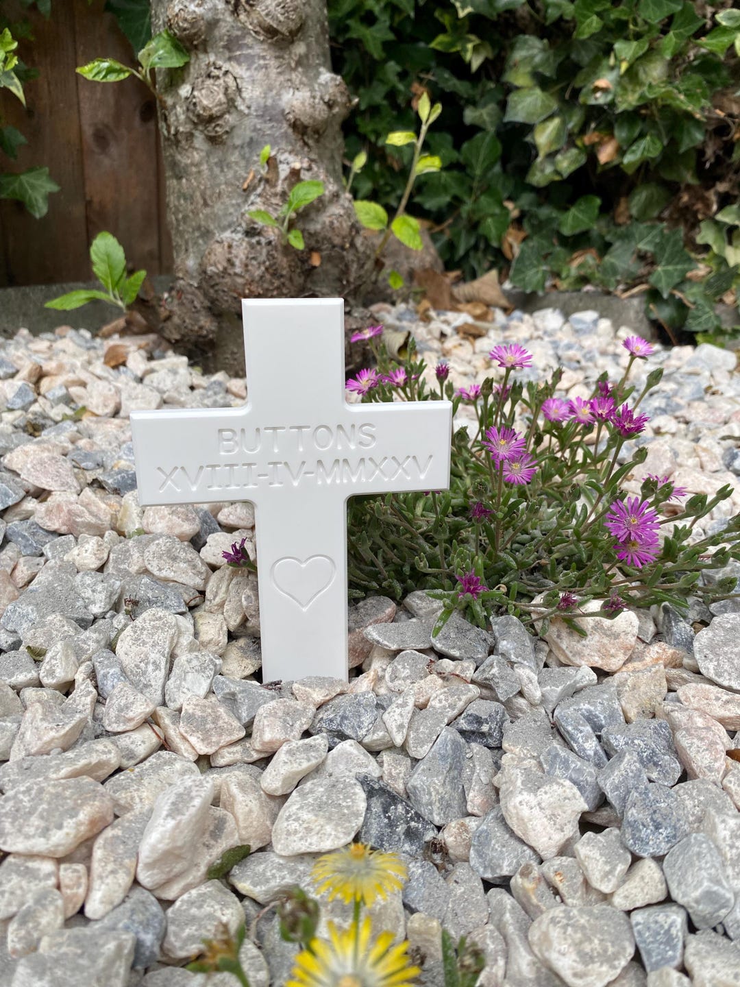 Pet Memorial Cross – Personalized Outdoor Animal Remembrance Cross ...