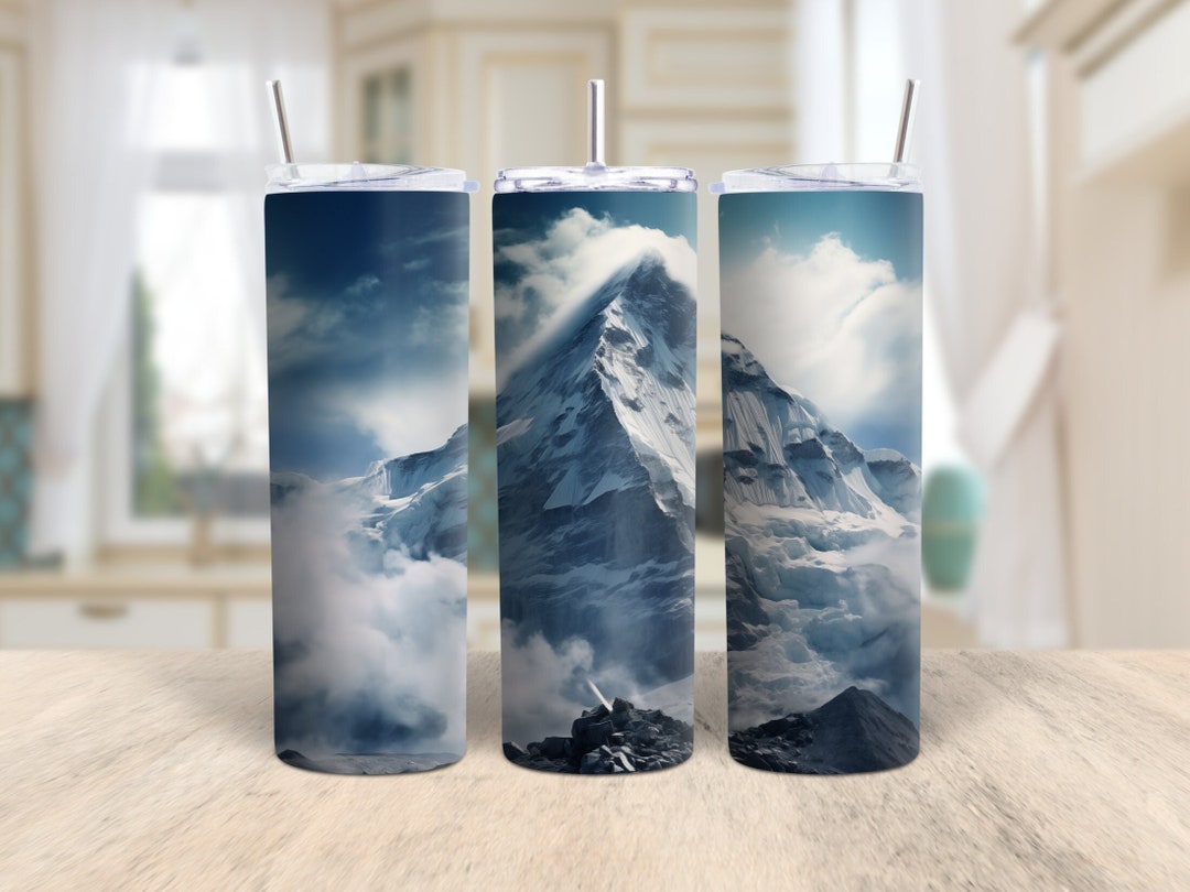 Seamless Mount Everest 20 Oz Skinny Tumbler Wrap | National Park Travel ...