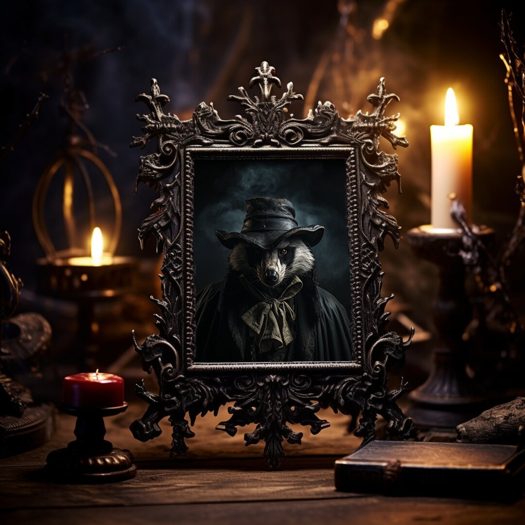 The Bandit Vintage Gothic Poster Print, Badger, Gothic Fantasy Artwork ...
