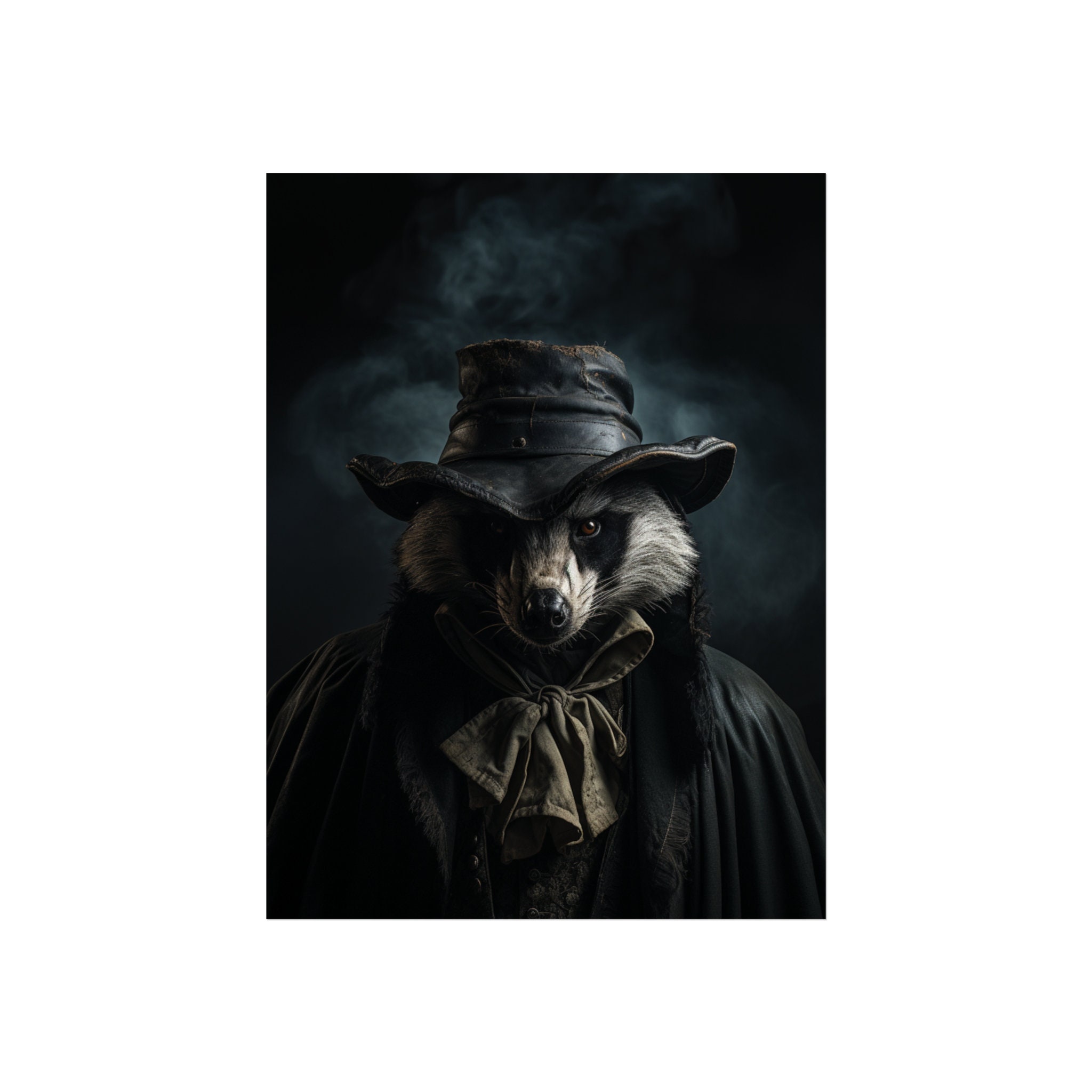 The Bandit Vintage Gothic Poster Print, Badger, Gothic Fantasy Artwork ...