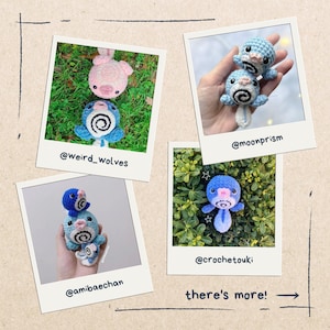 NO-SEW Swirly Tadpole Monster Crochet Pattern Digital PDF Amigurumi ...