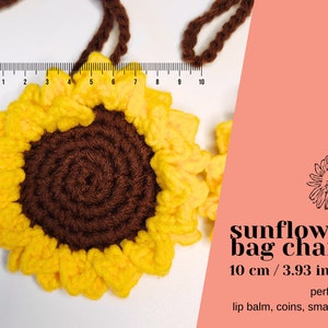 Custom Crochet Bag, Small Handmade Sunflower Accessories Bag ...