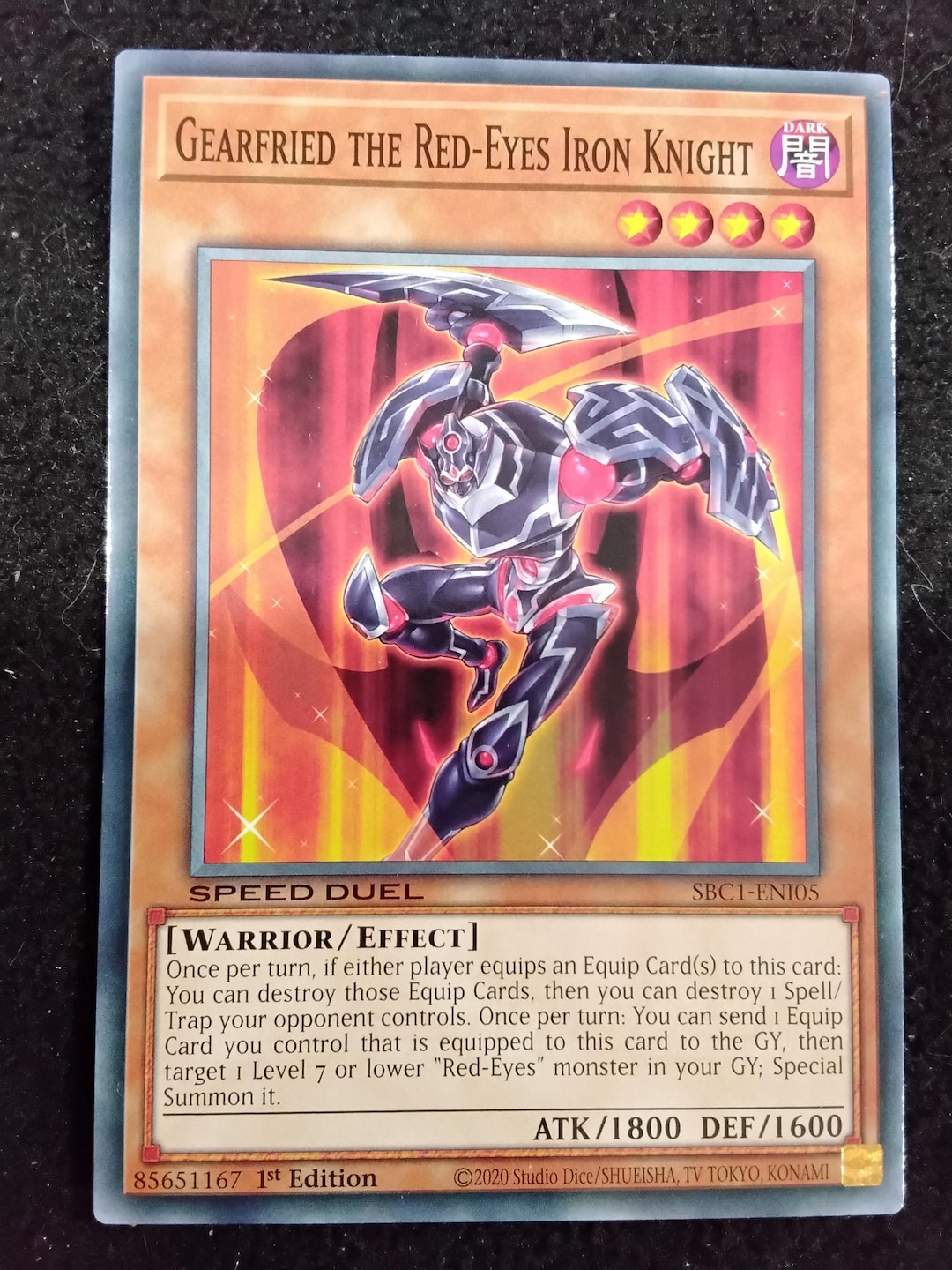 Yugioh Gearfried the Red-eyes Iron Knight - Etsy