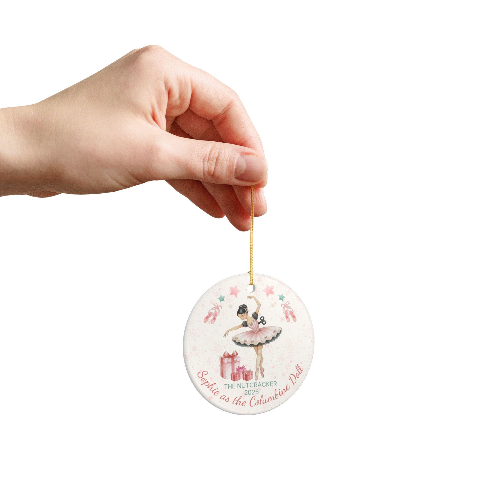 Columbine Doll Nutcracker Ornament, Personalized Ballet Doll Christmas ...
