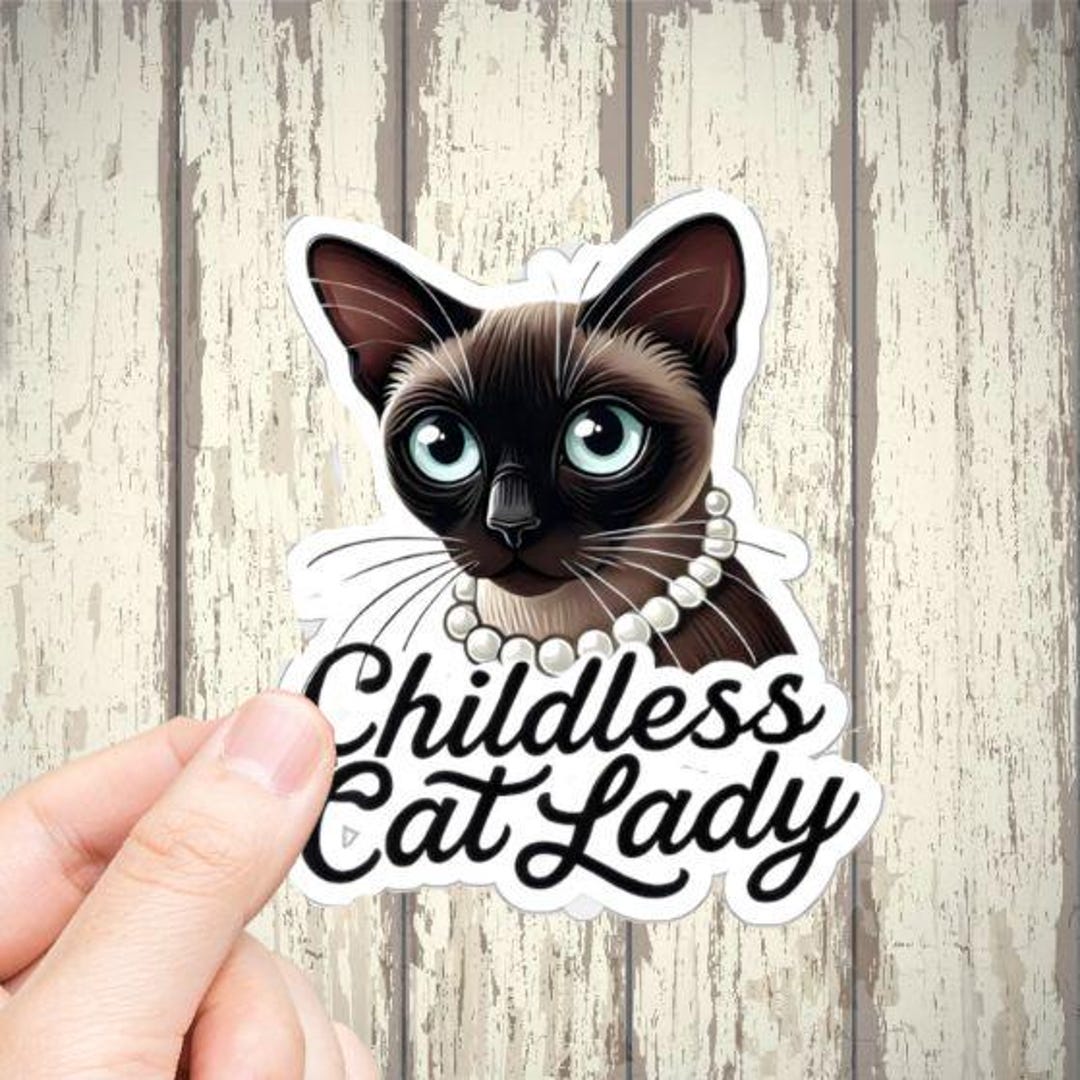 Kamala Harris Cat Ladies Sticker Childless Cat Lady 2024 Election ...
