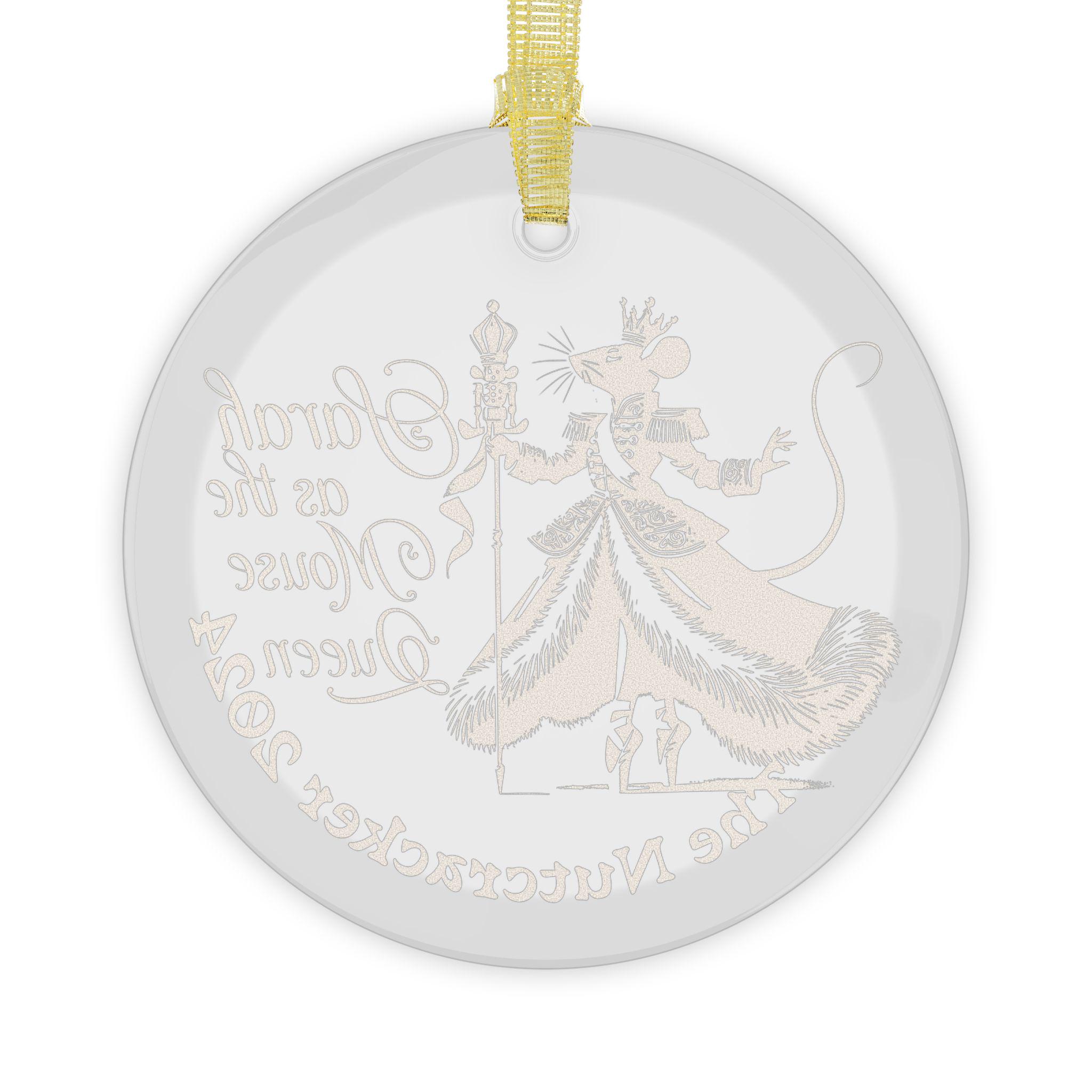 Mouse Queen Nutcracker Personalized Glass Christmas Ornament Nutcracker ...