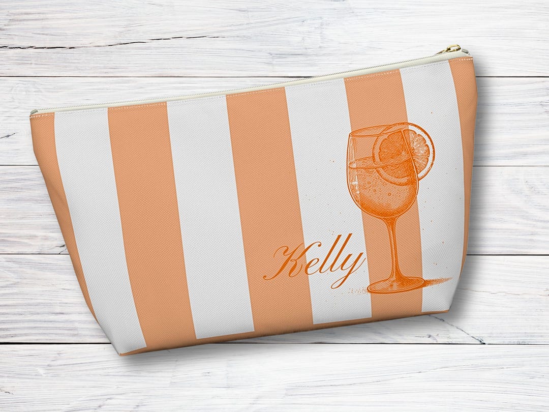 Aperol Spritz Personalized Bach Makeup Bag Travel Organizer for ...