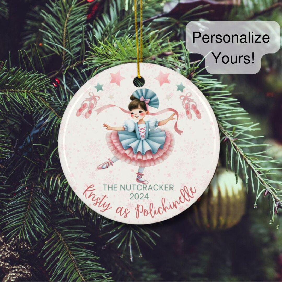 Nutcracker Polichinelle Ballerina Custom Christmas Ornament Double ...