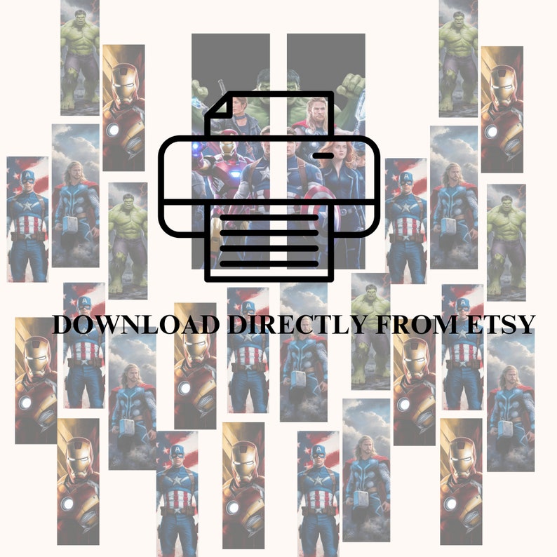 Avengers Bookmarks, Superhero Bookmarks, Avengers Characters, Printable ...