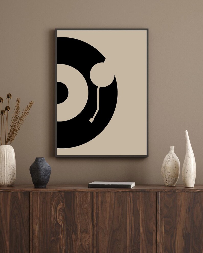 Vinyl Record Wall Art, Retro Music Print, Record Player Print, Music ...