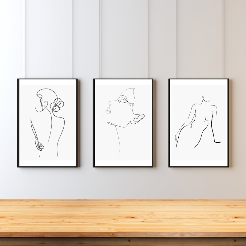Female Body Line Art - Etsy