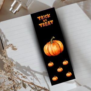Halloween Bookmarks, Skull Horror Bookmarks, Cute Pumpkin Ghost Print ...