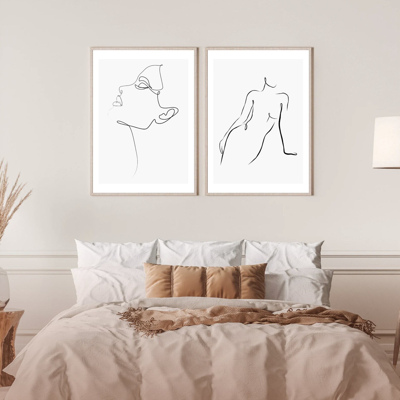 Woman Line Drawing Art Print Set of 3, Female Print Poster, Woman Body ...