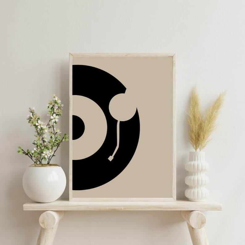 Vinyl Record Wall Art, Retro Music Print, Record Player Print, Music ...