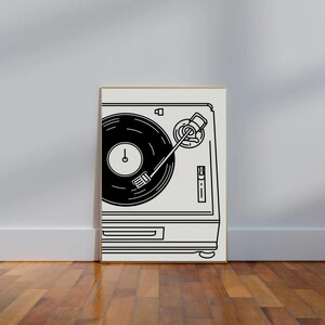 Retro Music Wall Art, Vinyl Record Set, Vintage Musical Room Poster ...