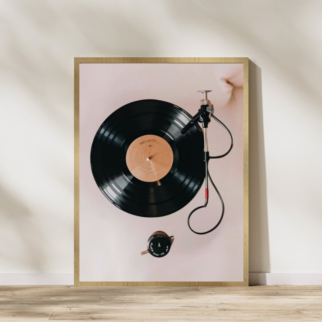 Vinyl Record Print, Record Player Art, Vintage Music Wall Art, Vinyl ...