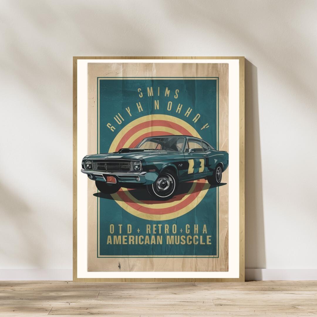 American Muscle Car, Vintage Vehicle Prints,vintage Fashion Car Poster ...