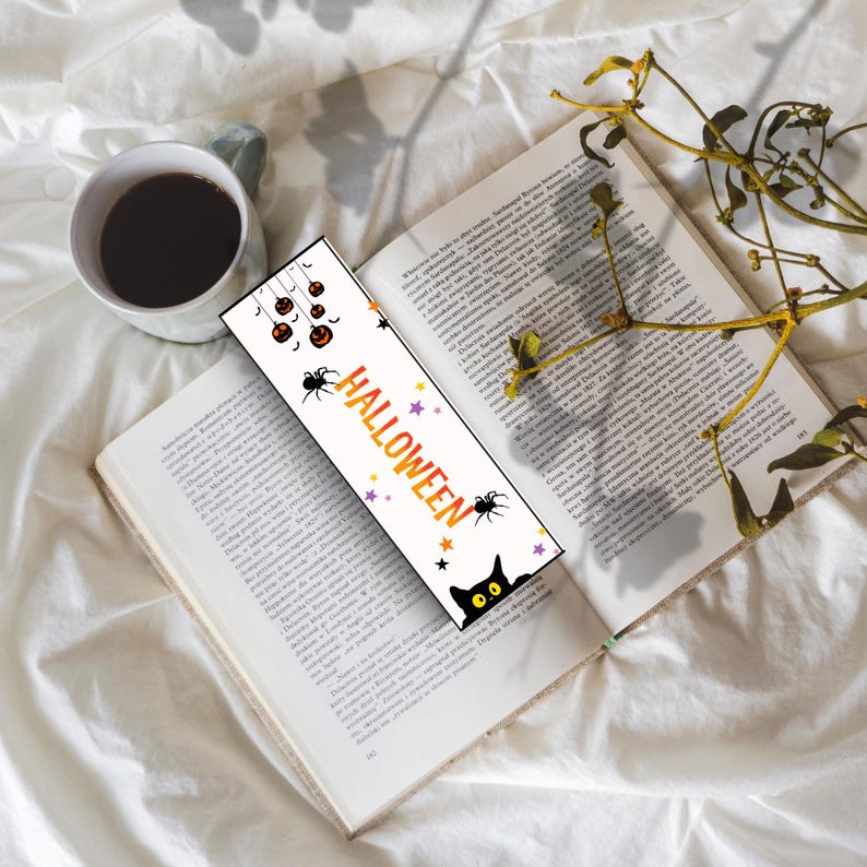 Halloween Bookmarks, Skull Horror Bookmarks, Cute Pumpkin Ghost Print ...