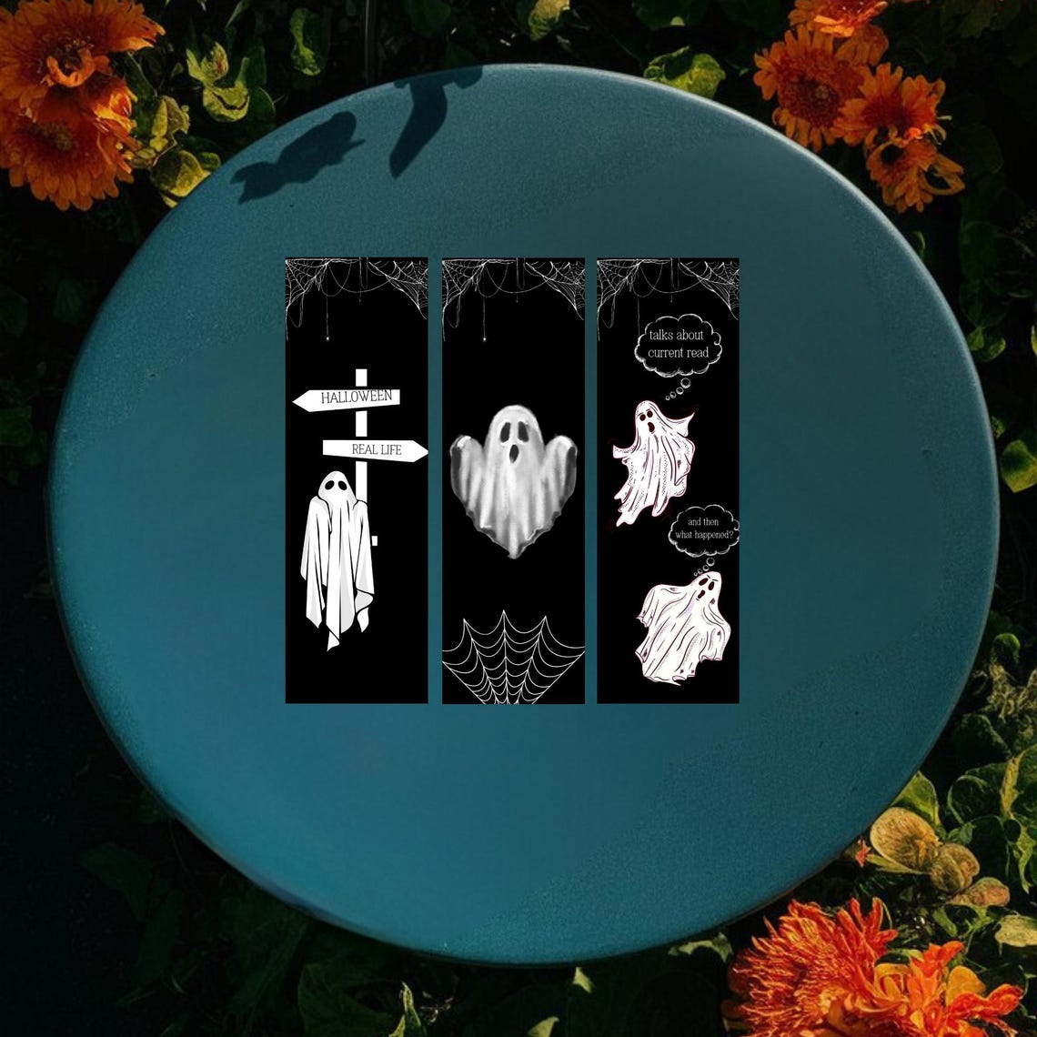 Halloween Bookmarks, Ghost Spooky Horror Bookmarks, Cute Ghost Print ...