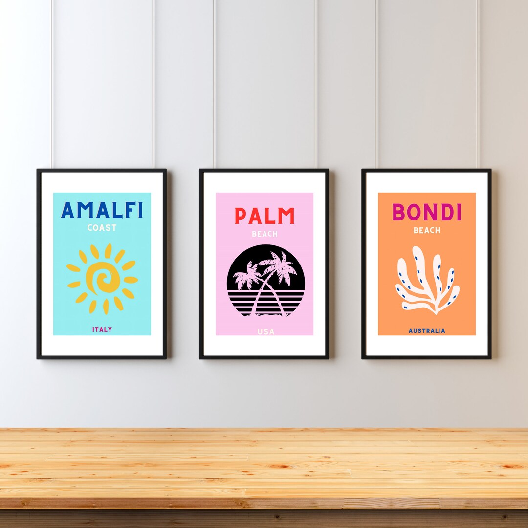 Set of 3 Travel Famous Places Prints,preppy Room Decor Travel Poster ...
