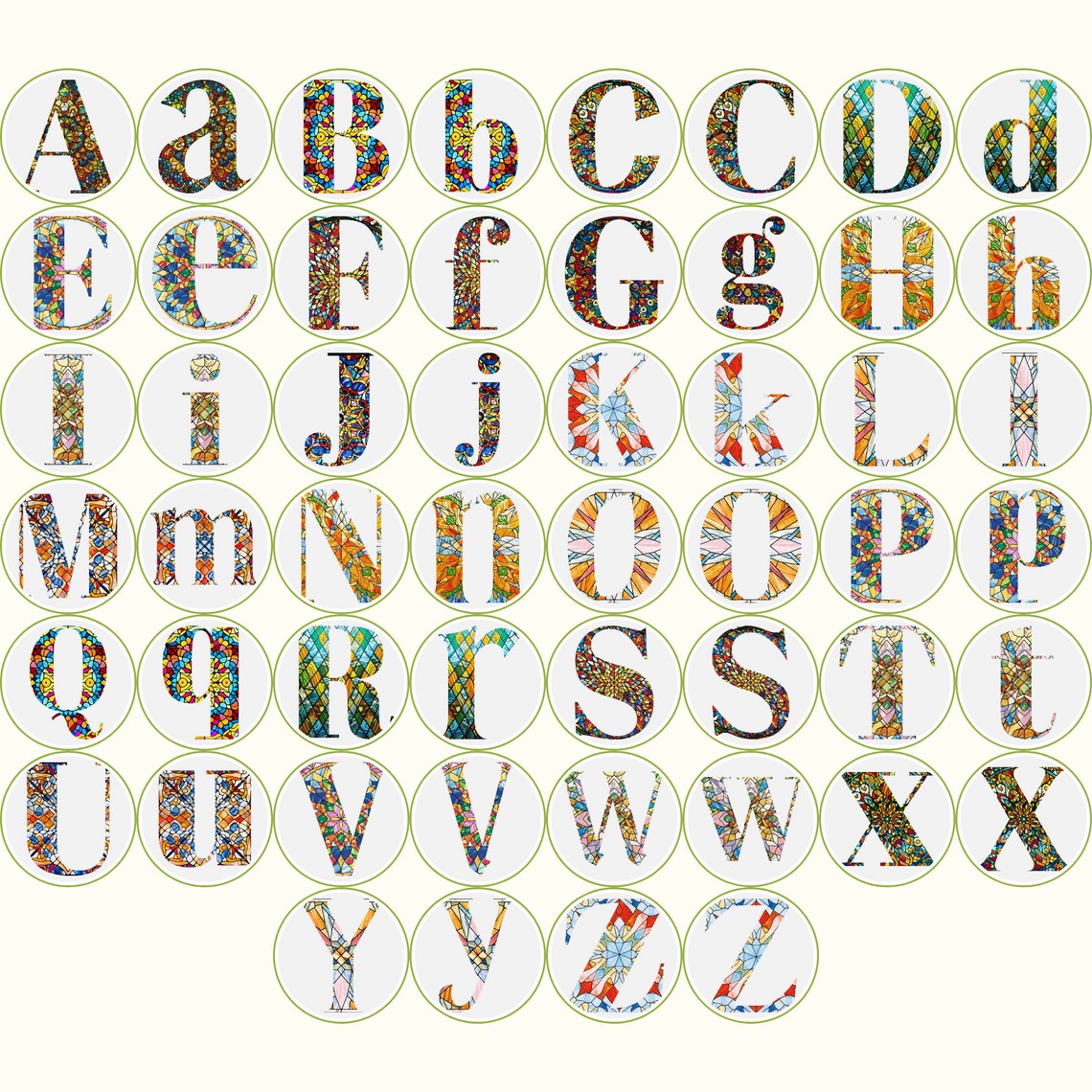Stain Glass Alphabet Clipart Stain Glass Lettering, Simple Letters ...