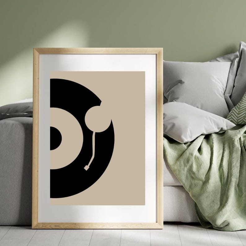 Vinyl Record Wall Art, Retro Music Print, Record Player Print, Music ...