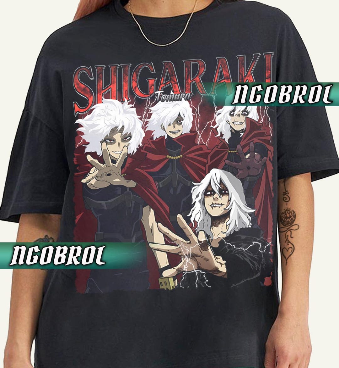 Limited Tomura Shigaraki T Shirt - Vintage Retro Anime T Shirt ...