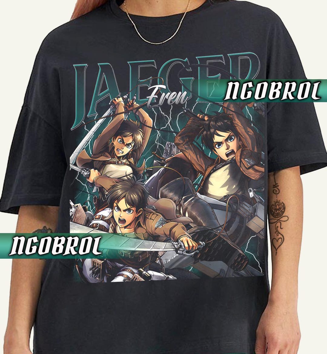 Limited Eren Jaeger T Shirt Vintage Retro Anime T Shirt Vintage 90s T ...
