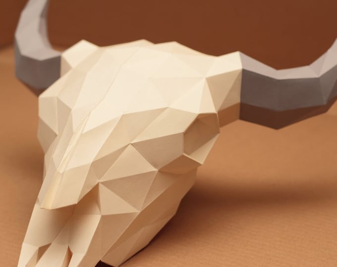Buffalo Head Papercraft, Paper Craft Buffalo Head Model, Buffalo Head ...