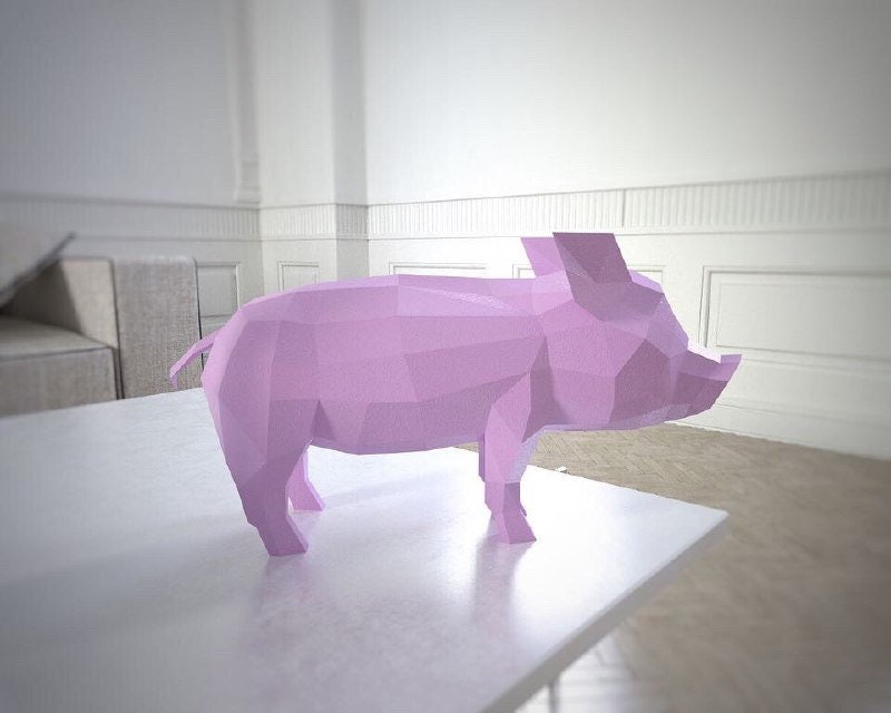 Pig: Origami Decor - Digital Files for Papercraft. Printable PDF ...