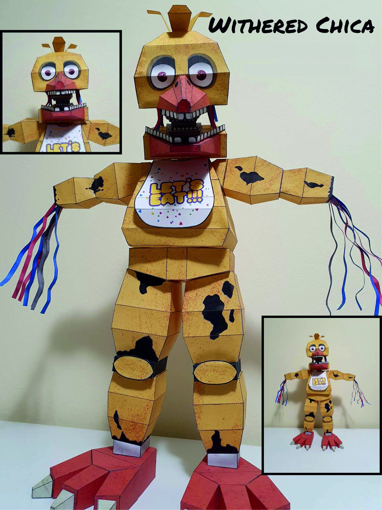 Withered Chika (five Nights at Freddy's) Papercraft DIY Digital Files ...