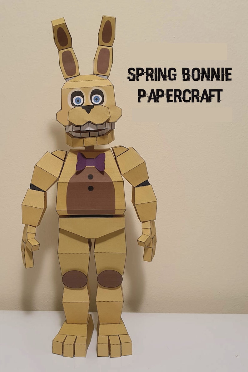 Spring Bonnie (five Nights at Freddy's) Papercraft 3D DIY Digital Files ...