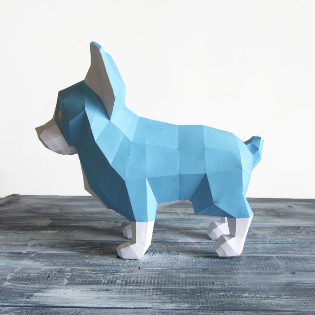 Corgi Dog 3D DIY Digital Files for Papercraft. Printable PDF Template ...