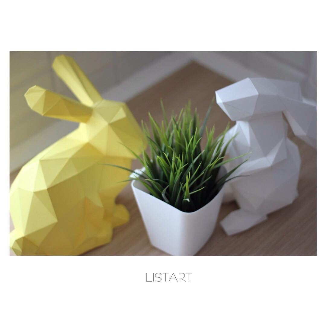Rabbit: Origami Decor Digital Files for Papercraft. Printable PDF ...