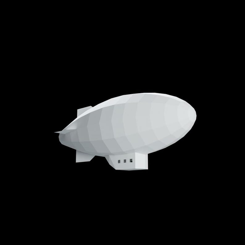 DIY Airship Papercraft – Digital Template for a Hanging Decor or Lamp ...