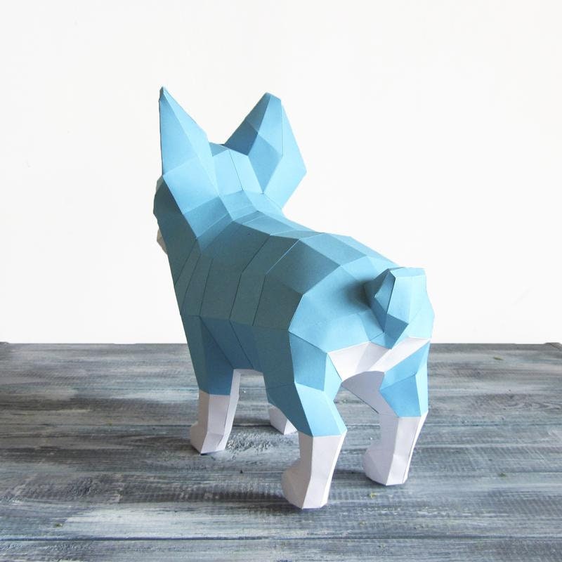 Corgi Dog 3D Papercraft PDF Template, DIY Paper Model - Etsy