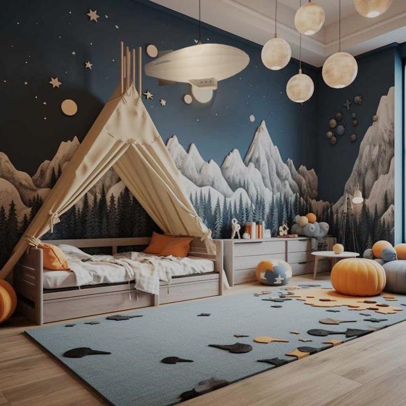 DIY Airship Papercraft Digital Template for a Hanging Decor or Lamp 3D ...