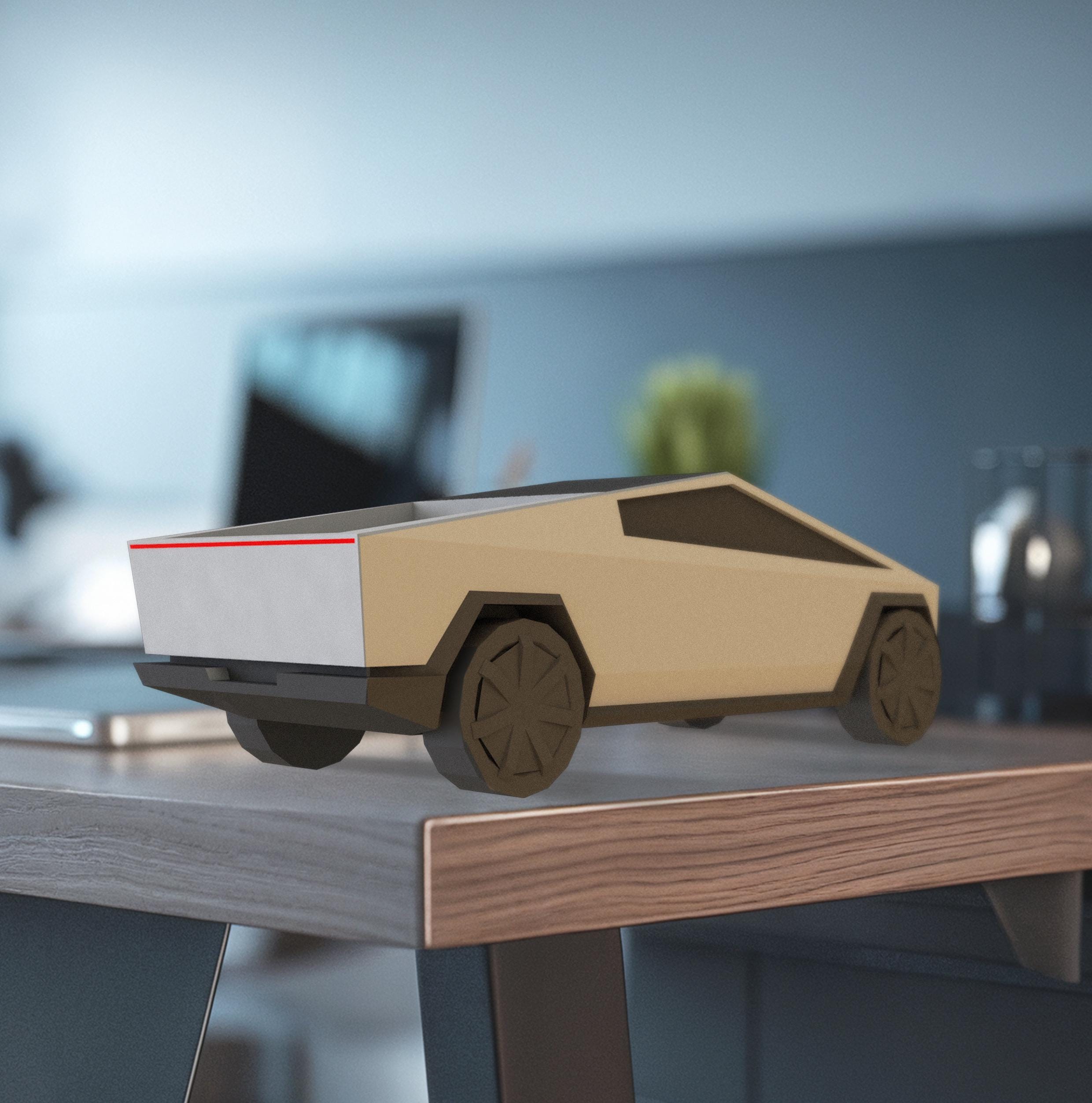 Cybertruck 3D Papercraft PDF Template, DIY Paper Model - Etsy