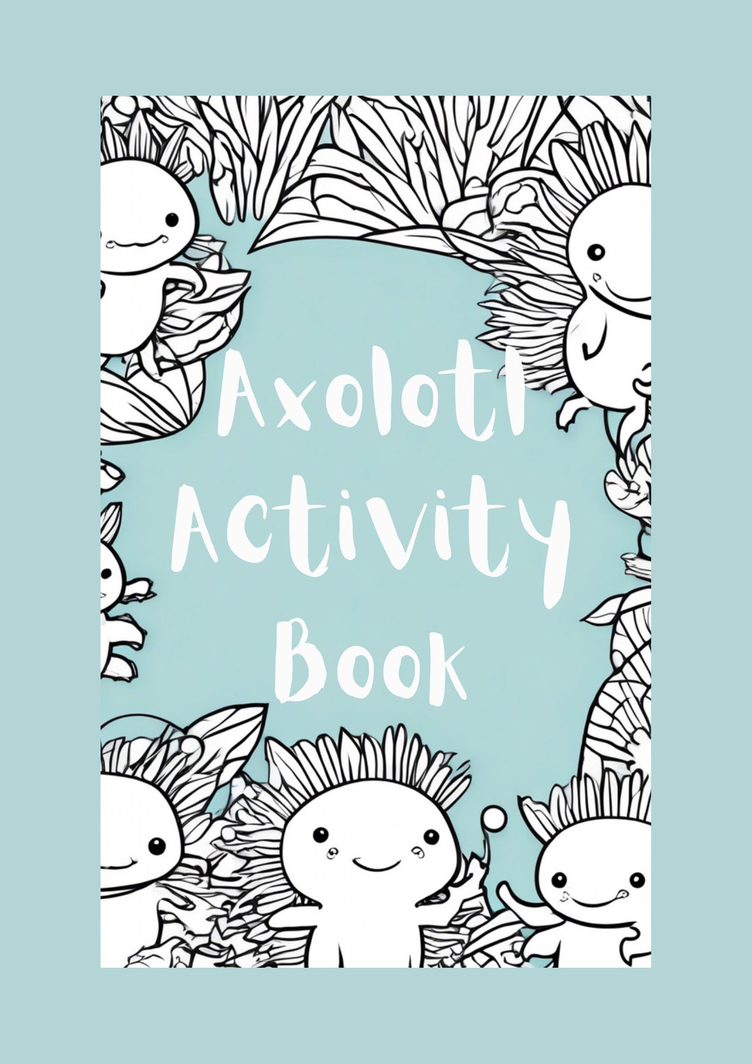 Axolotl Activity Book - Etsy