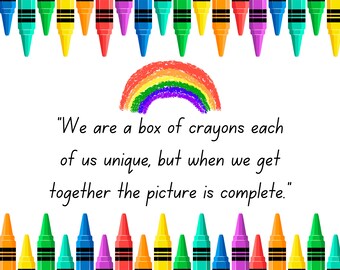 Classroom Poster we Are Each Unique and Beautiful but Together We Are a ...