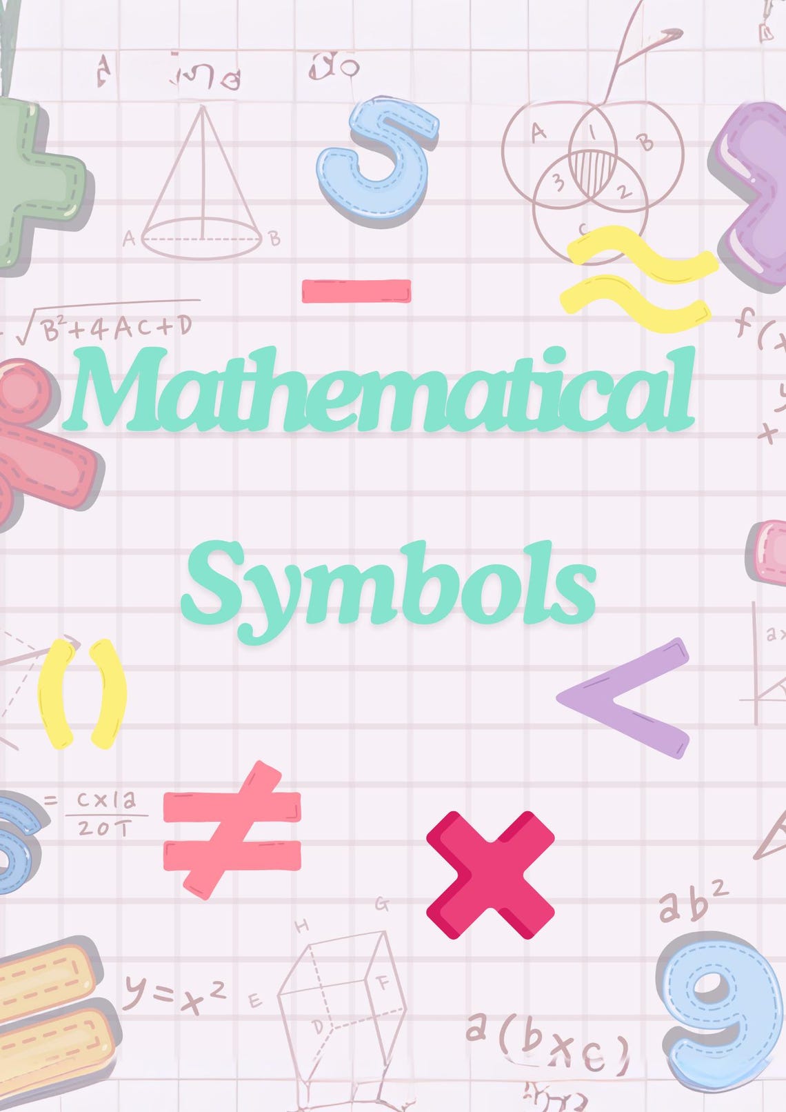 Mathematical Symbols, Maths Posters, Suitable for Upper Key Stage 2 ...