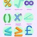 Mathematical Symbols, Maths Posters, Suitable for Upper Key Stage 2 ...